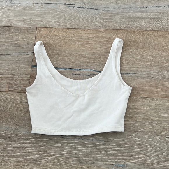 Brandy Melville | Tops | Brandy Melville Cream Crop Top | Poshmark
